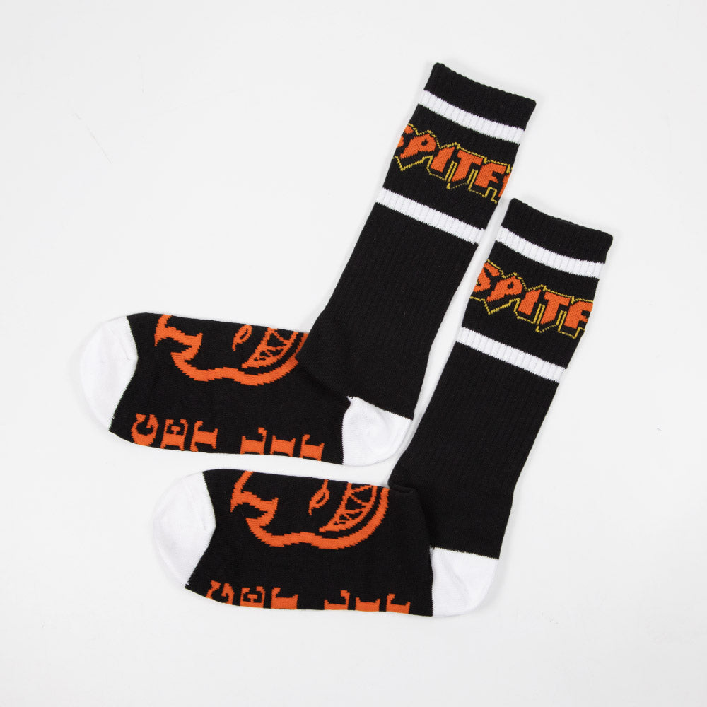 Spitfire - Hellfire Socks - Black / White | Welcome – Welcome Skate Store