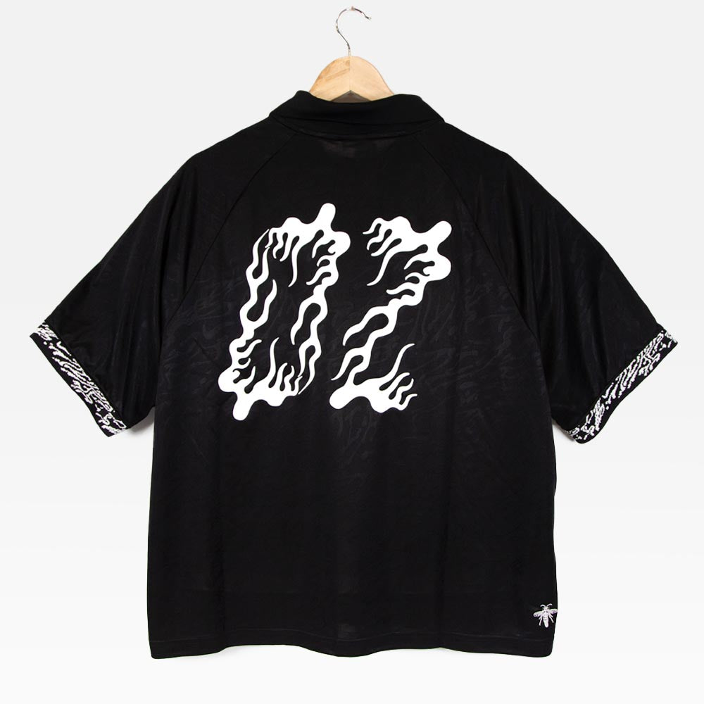 Nike SB - Drip Font 02 Short Sleeve Skate Jersey - Black / Black / Whi ...