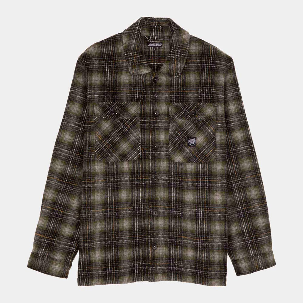 Santa Cruz - Lodge Shirt - Olive Check – Welcome Skate Store