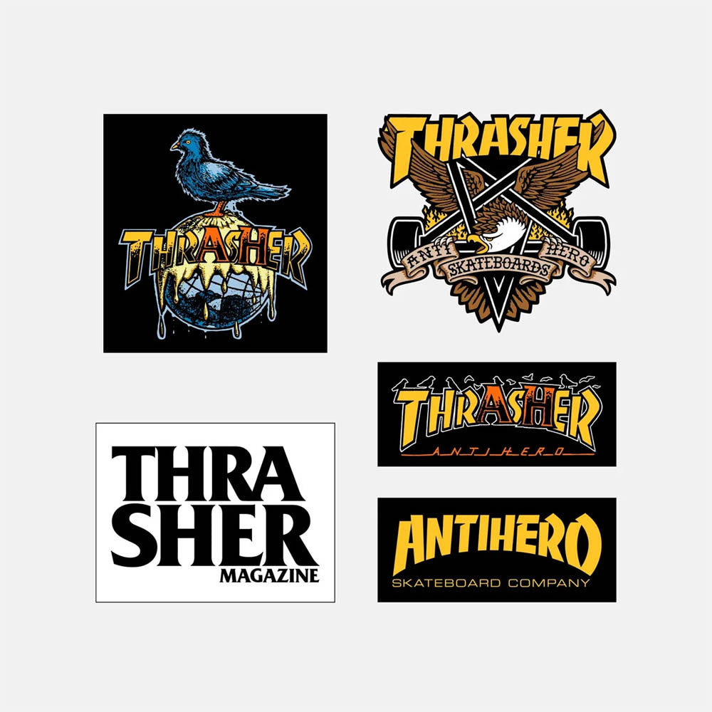 Thrasher - Anti Hero Sticker Pack – Welcome Skate Store
