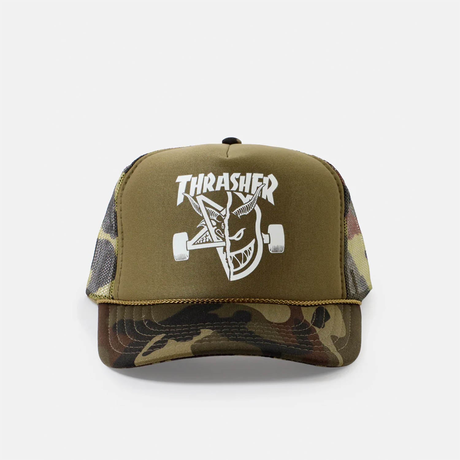 Thrasher Magazine - Spitfire Thrash & Burn Cap - Camo – Welcome Skate Store