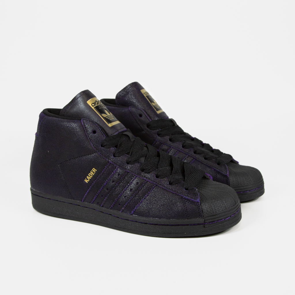 Adidas Skateboarding - Kader Pro Model ADV Shoes - Black / Dark Purple ...