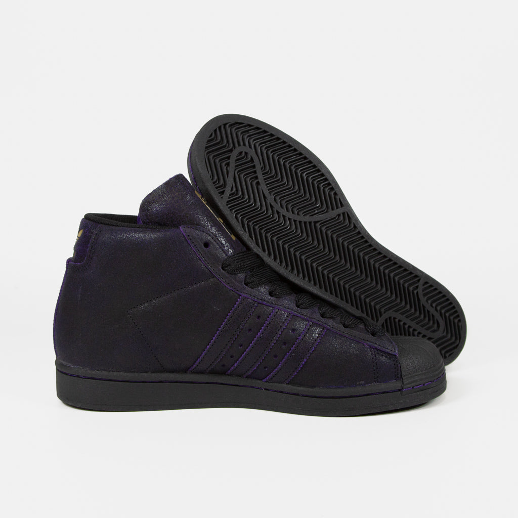 Adidas Skateboarding - Kader Pro Model ADV Shoes - Black / Dark Purple ...