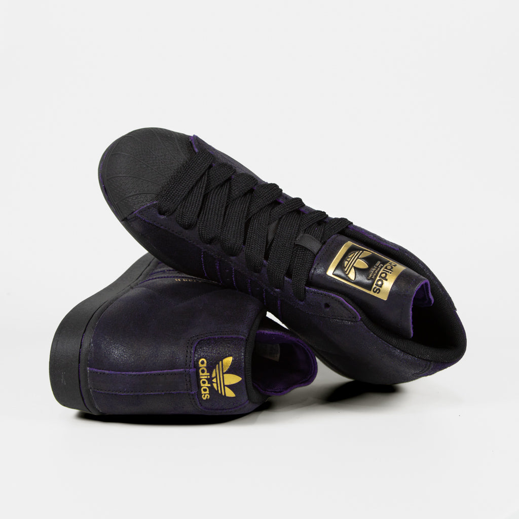 Adidas Skateboarding - Kader Pro Model ADV Shoes - Black / Dark Purple ...