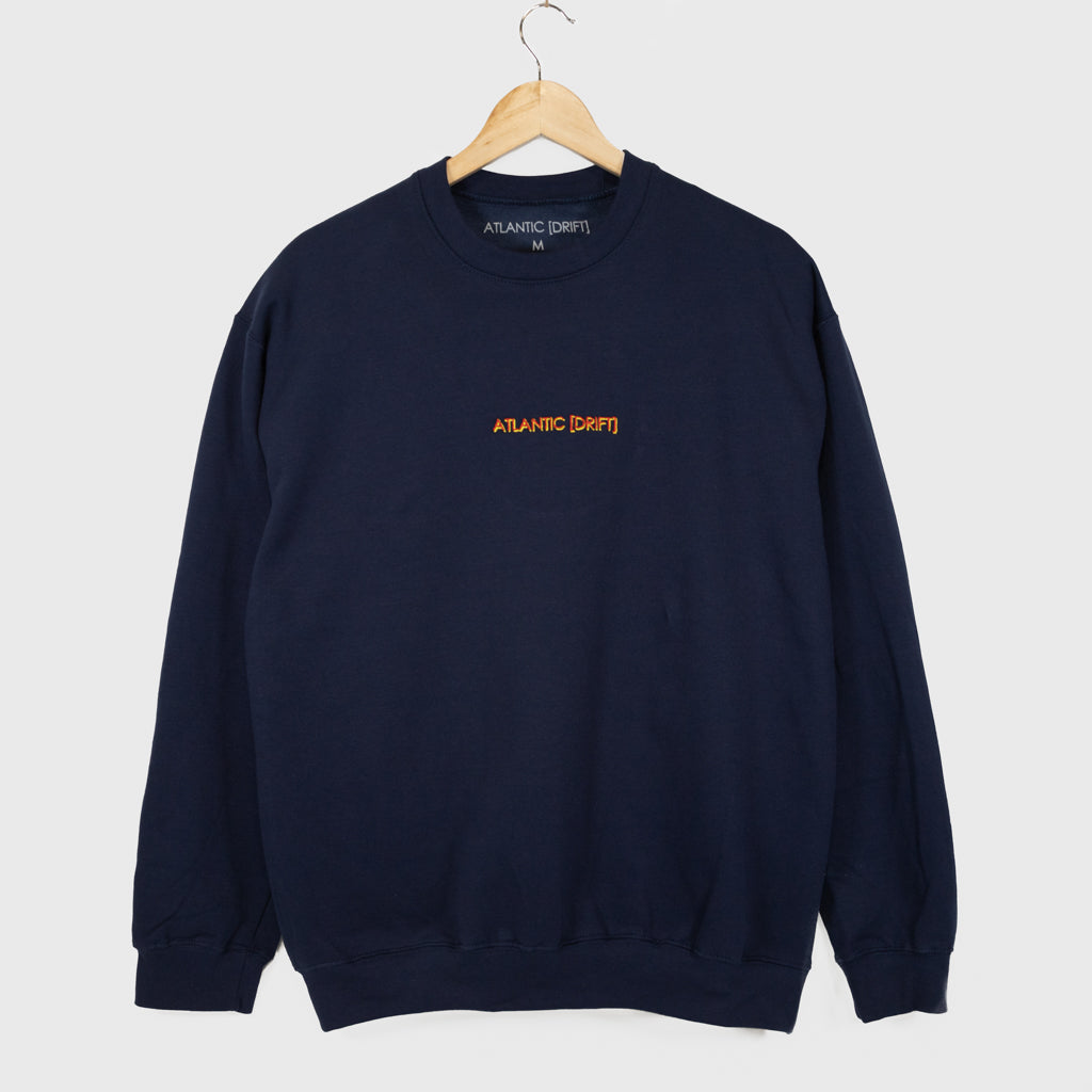 Atlantic Drift - Title Crewneck Sweatshirt - Navy | Welcome Skate Store