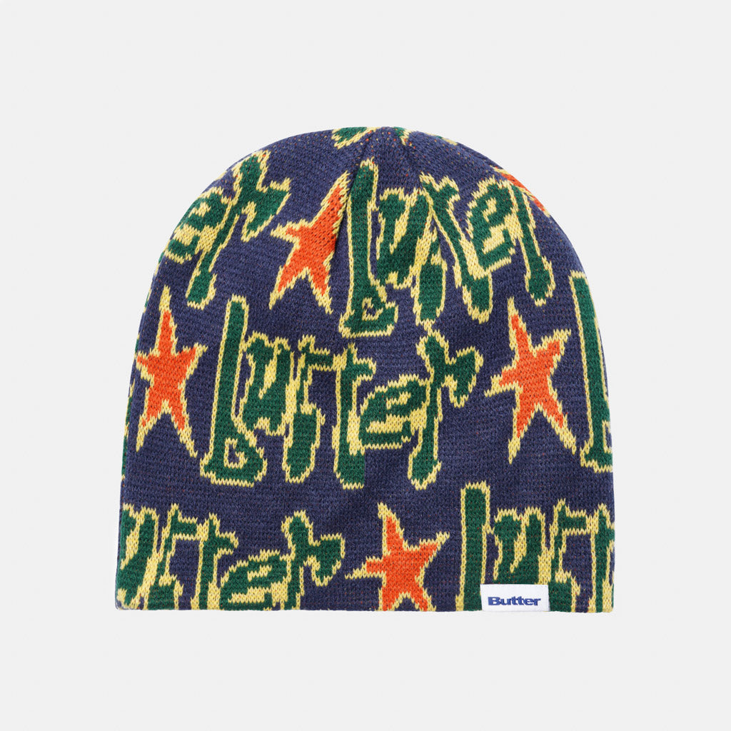 Butter Goods - Star Skull Beanie - Navy | Welcome Skate Store