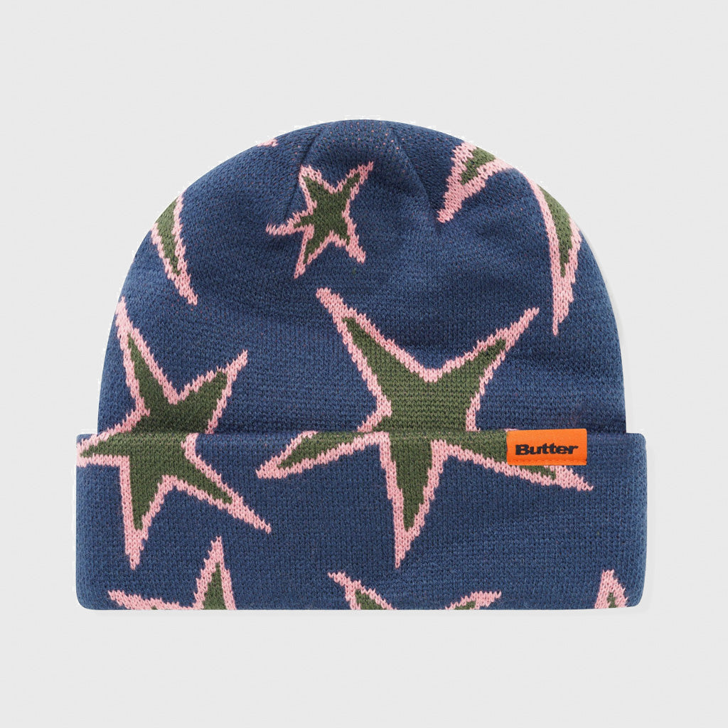 Butter Goods - Stars Cuff Beanie - Prussian | Welcome Skate Store