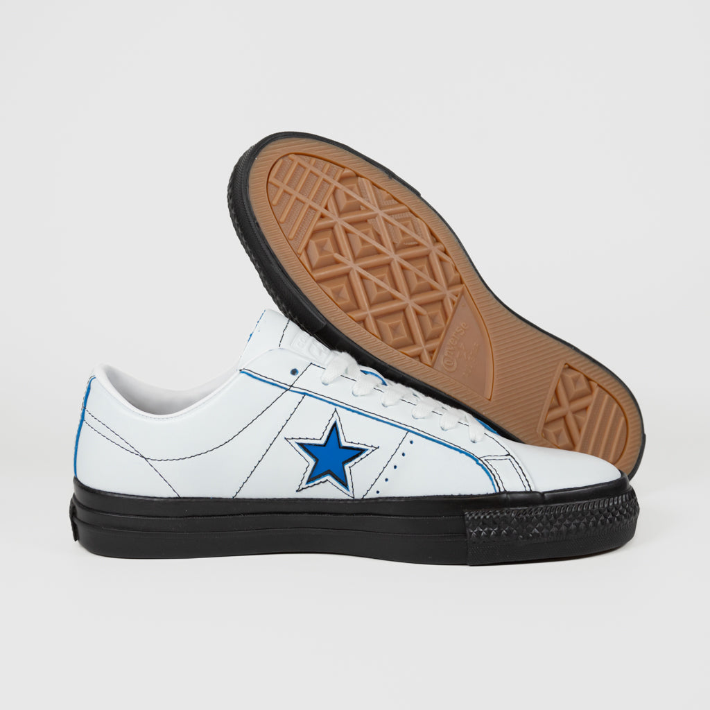 Converse - One Star Pro Eddie Cernicky Shoes - White / Kinetic Blue ...