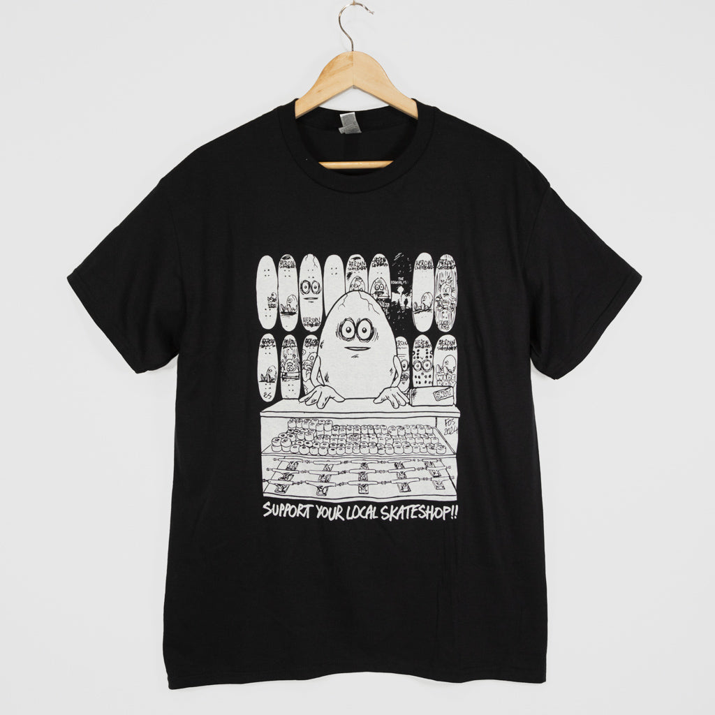 Skate Shop Day - SSD Egg T-Shirt - Black / White | Welcome Skate Store