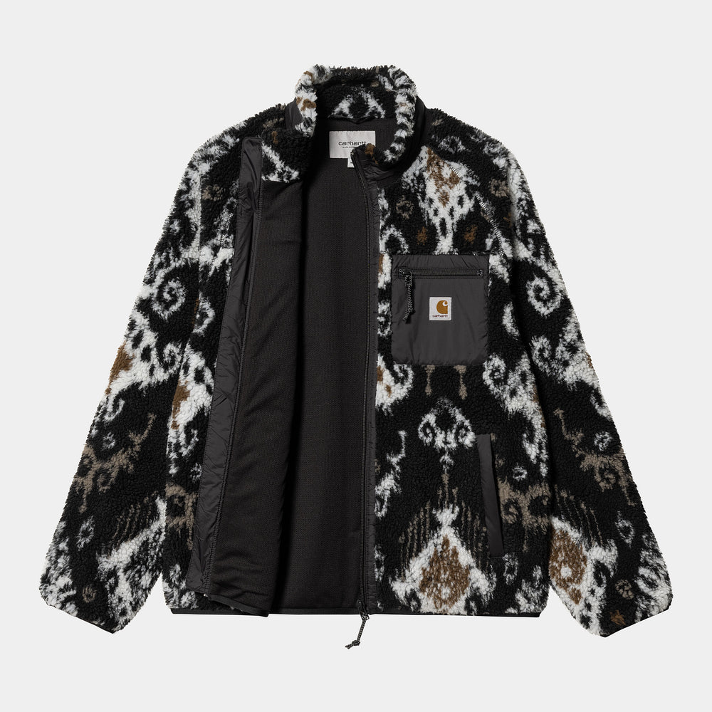 Carhartt Wip Prentis Liner Fleece Jacket Baru Jacquard Black Welcome Skate Store
