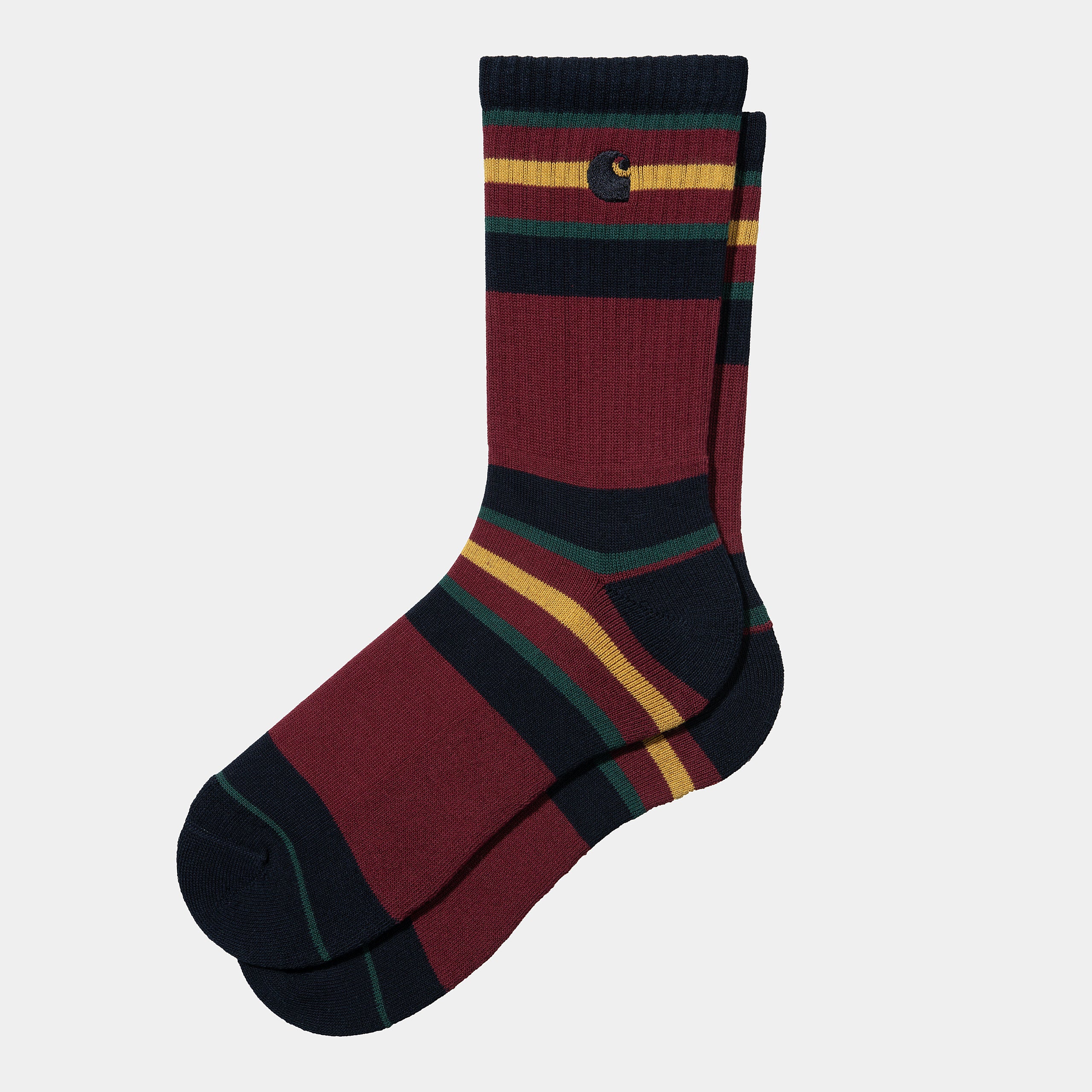Carhartt WIP - Oregon Socks - Starco Stripe / Bordeaux – Welcome Skate ...