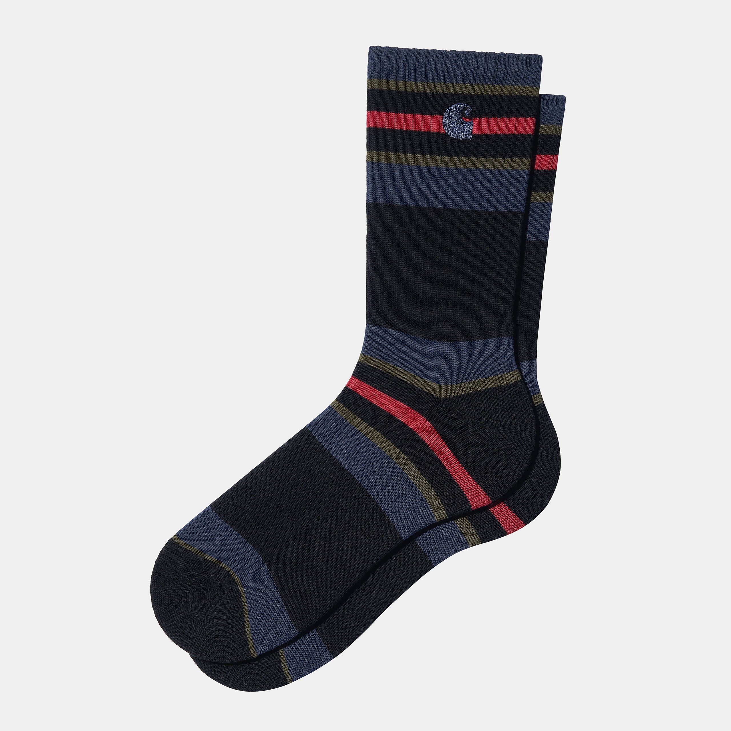 Carhartt WIP - Oregon Socks - Starco Stripe / Black – Welcome Skate Store