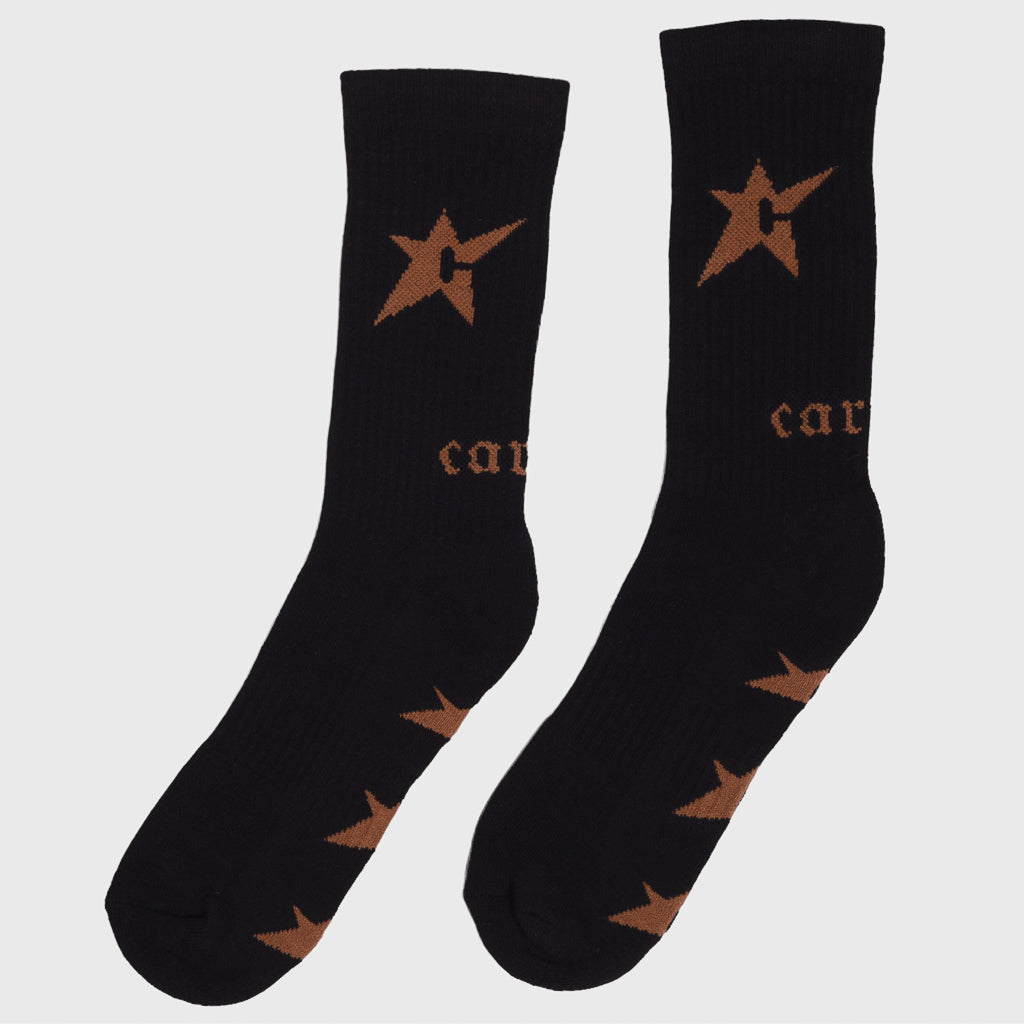 Carpet Company - C-Star Socks - Black / Brown | Welcome Skate Store