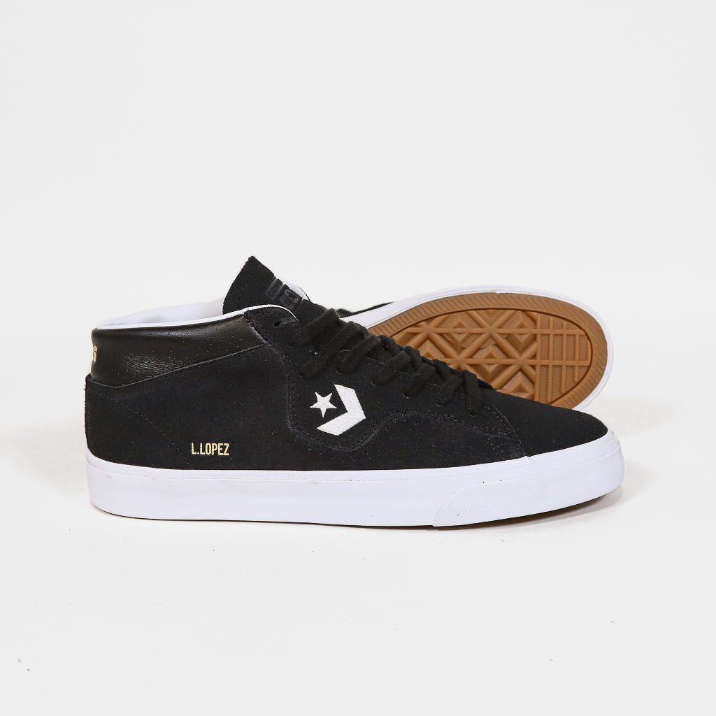 Converse Cons - Louie Lopez Pro Mid Shoes - Black / Black / White ...