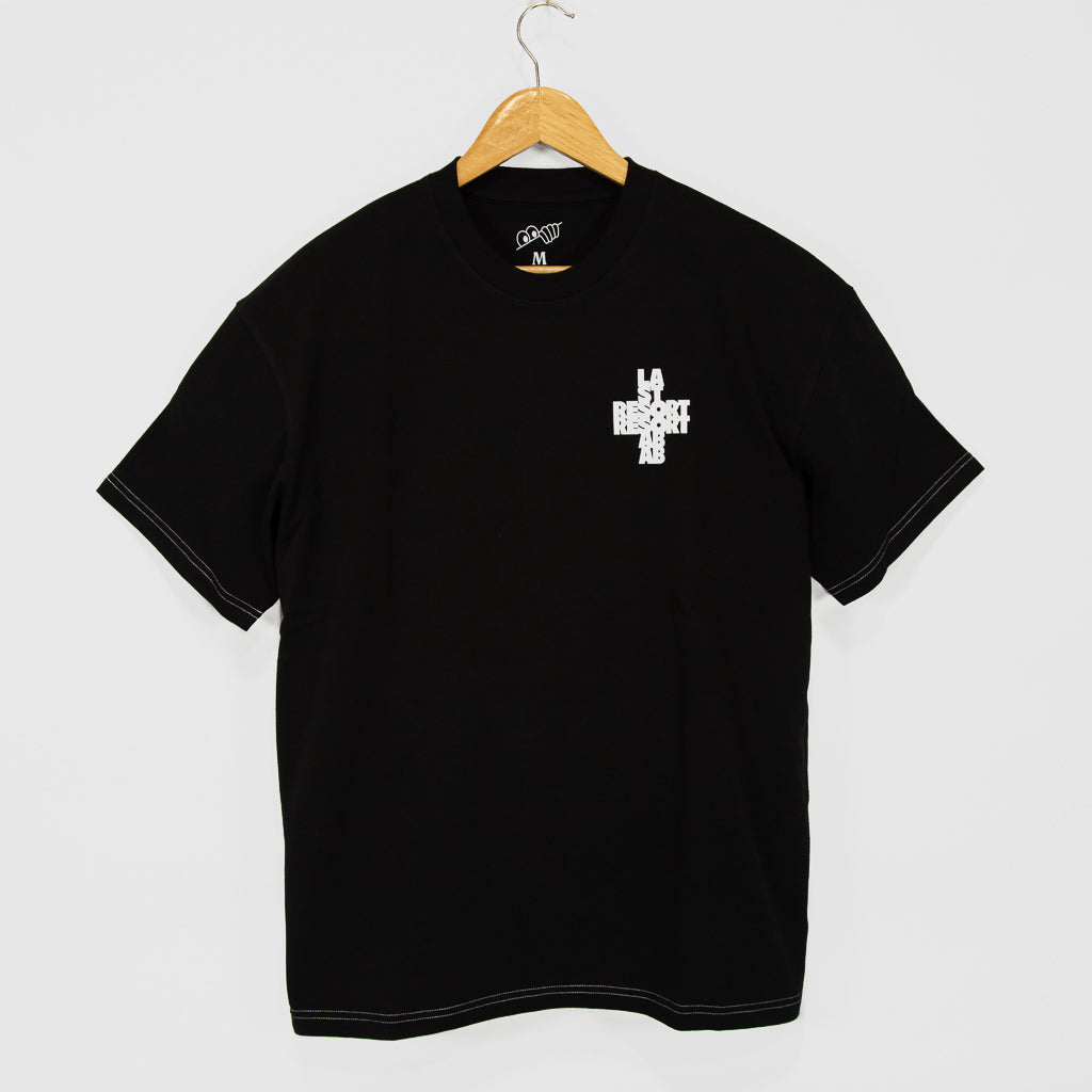 Last Resort AB - Cross T-Shirt - Black / White | Welcome Skate Store