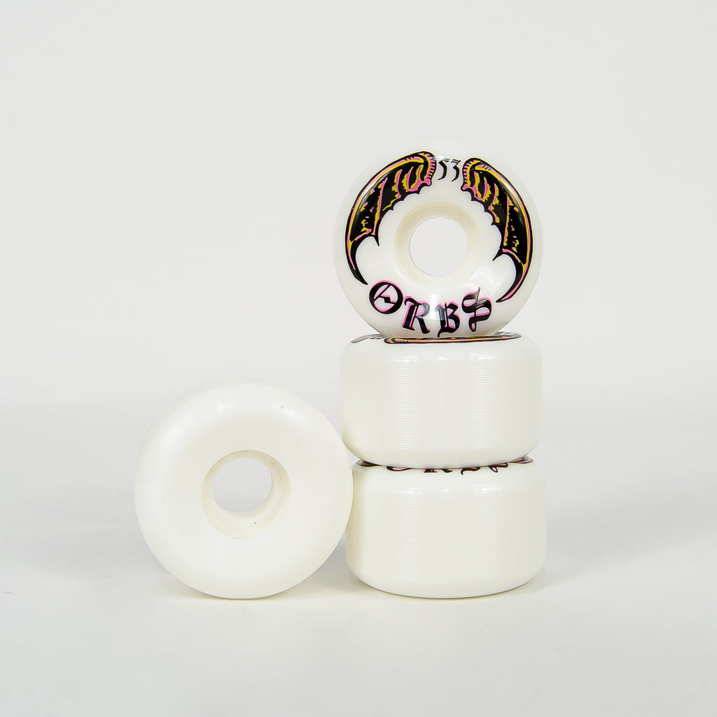 Welcome Skateboards - 53mm (99a) Orbs Specter Wheels - White – Welcome ...