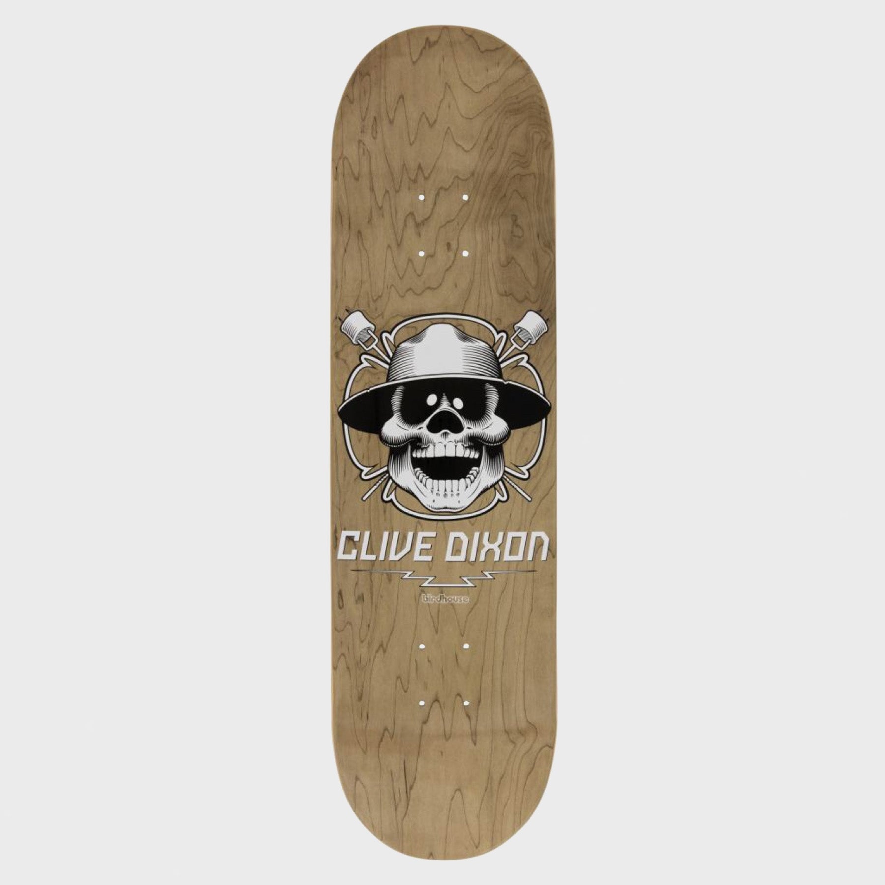 Birdhouse Skateboards - 8.5" Clive Dixon Skull Skateboard Deck ...
